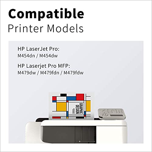 414X with Chip LemeroUexpect Remanufactured Toner Cartridge Replacement for HP 414X High Yield Toner Cartridge 414A W2020X for MFP M479fdw M479fdn M479fdw Pro M454dw M454dn Black Cyan Magenta Yellow