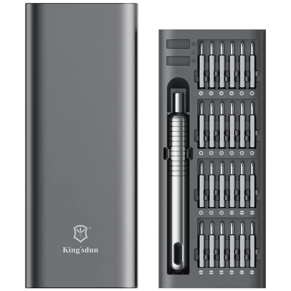 Kingsdun 51 in 1 Precision Screwdriver Set, Portable Screwdriver Set with 48 Magnetic Bits Torx Hex Screwdriver for iPhone, Laptop, PC, Watch, Glasses