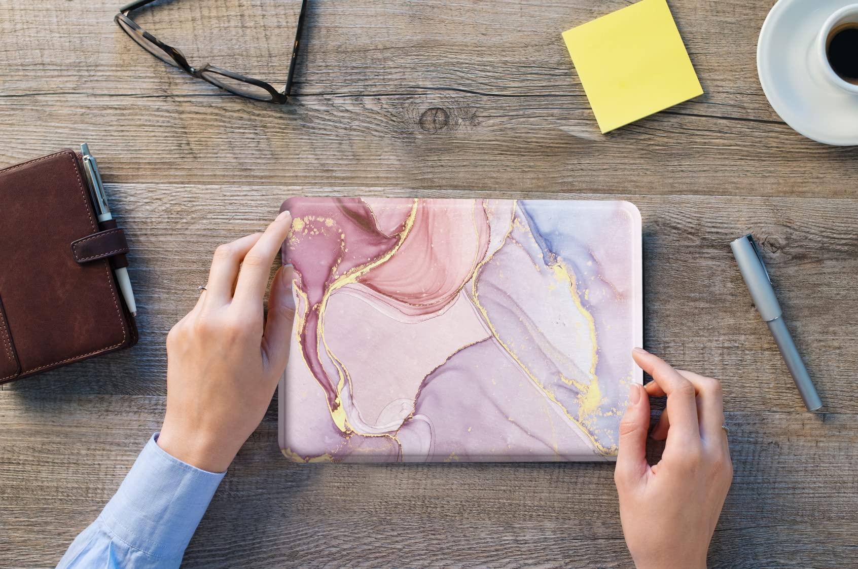 Case for Samsung Galaxy Tab A8 10.5 Inch 2022 Samsung Tab A8 Cover Pink Marble Galaxy A8 Tablet 10.5'' Case Heavy Duty Shockproof Protective Hard Shell Cover