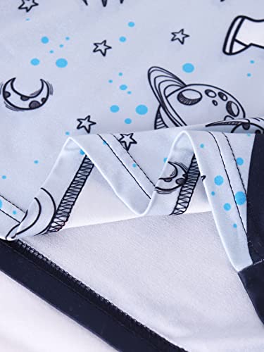 Vopawetty Boys Clothing Sets Athletic Short Sleeve T-Shirt and Shorts Outfit Set Flying Astronaut - 10 Years