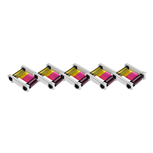 5 x Evolis Zenius R5F002AAA Color Ribbon - YMCKO - 200 Prints with Bodno Software Demo
