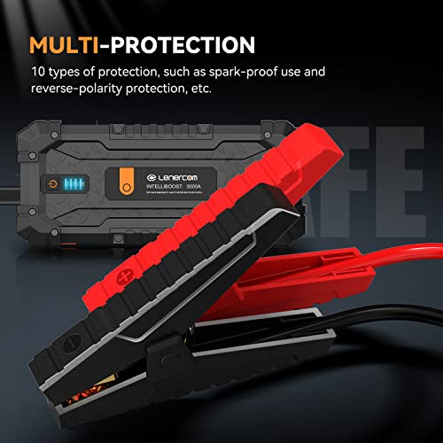 Jump Starter,3000A 24000mAh Portable Car Jump Starter Battery Pack for up to 10.0L Gas and 8.0L Diesel Engine,12V Battery Booster Pack Jump Box with USB Quick Charge 3.0 & DC 15V Ports