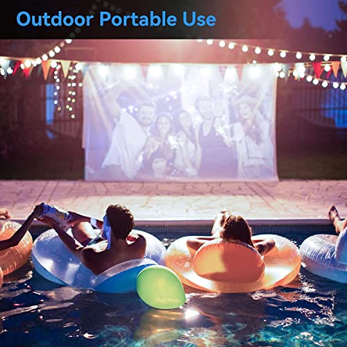 Mini Projector, 1080P HD Portable Projector Outdoor Home Theater Movie Projector with HDMI/USB/SD/AV for iOS/Android/Windows/PS5/Computer/TV (no WiFi)