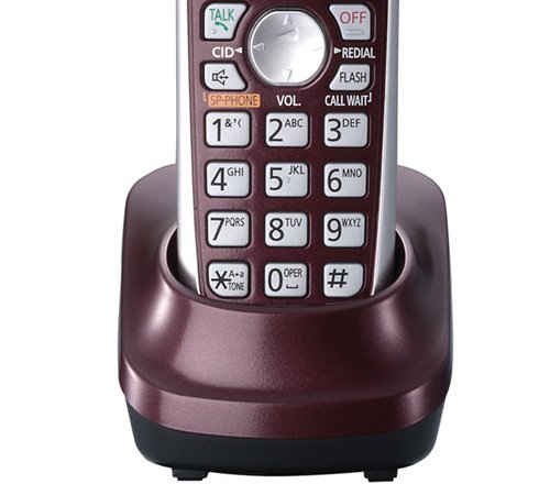 Panasonic KX-TG6572R DECT 6.0 Single Line 1.9GHz Talking Caller ID Expandable Up to 6 Handsets Call Block Eco-Mode Wall Mountable Cordless Telephone - 2 Handsets