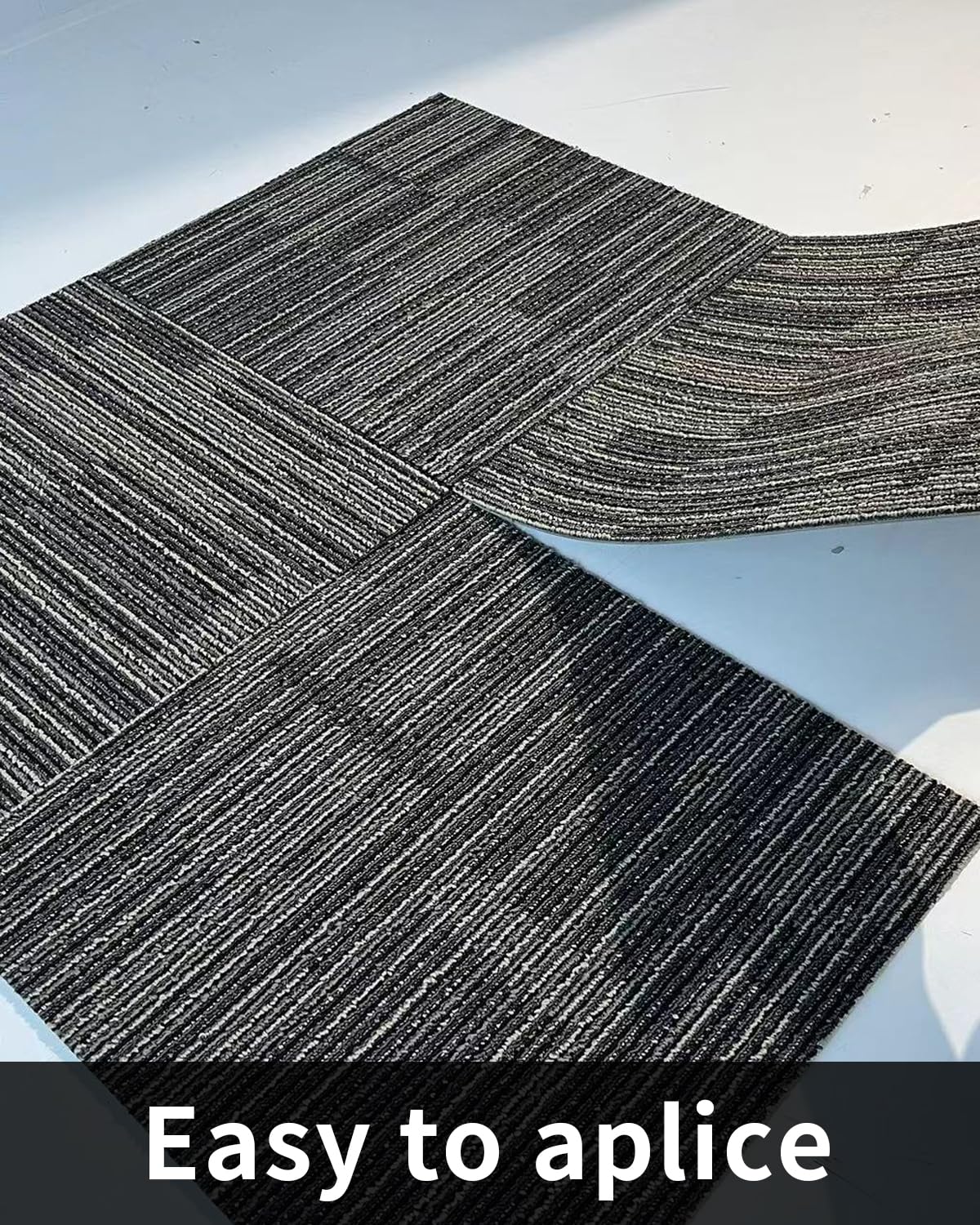 Rehert 12Tiles/32 sq Ft-Carpet Squares, Commercial Carpet Tiles, 0.27" Pile Height, Tiles Carpet, PVC Backing Non-Slip, 20" x 20" Berber (Loop Pile)