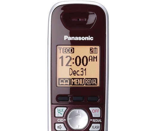 Panasonic KX-TG6572R DECT 6.0 Single Line 1.9GHz Talking Caller ID Expandable Up to 6 Handsets Call Block Eco-Mode Wall Mountable Cordless Telephone - 2 Handsets