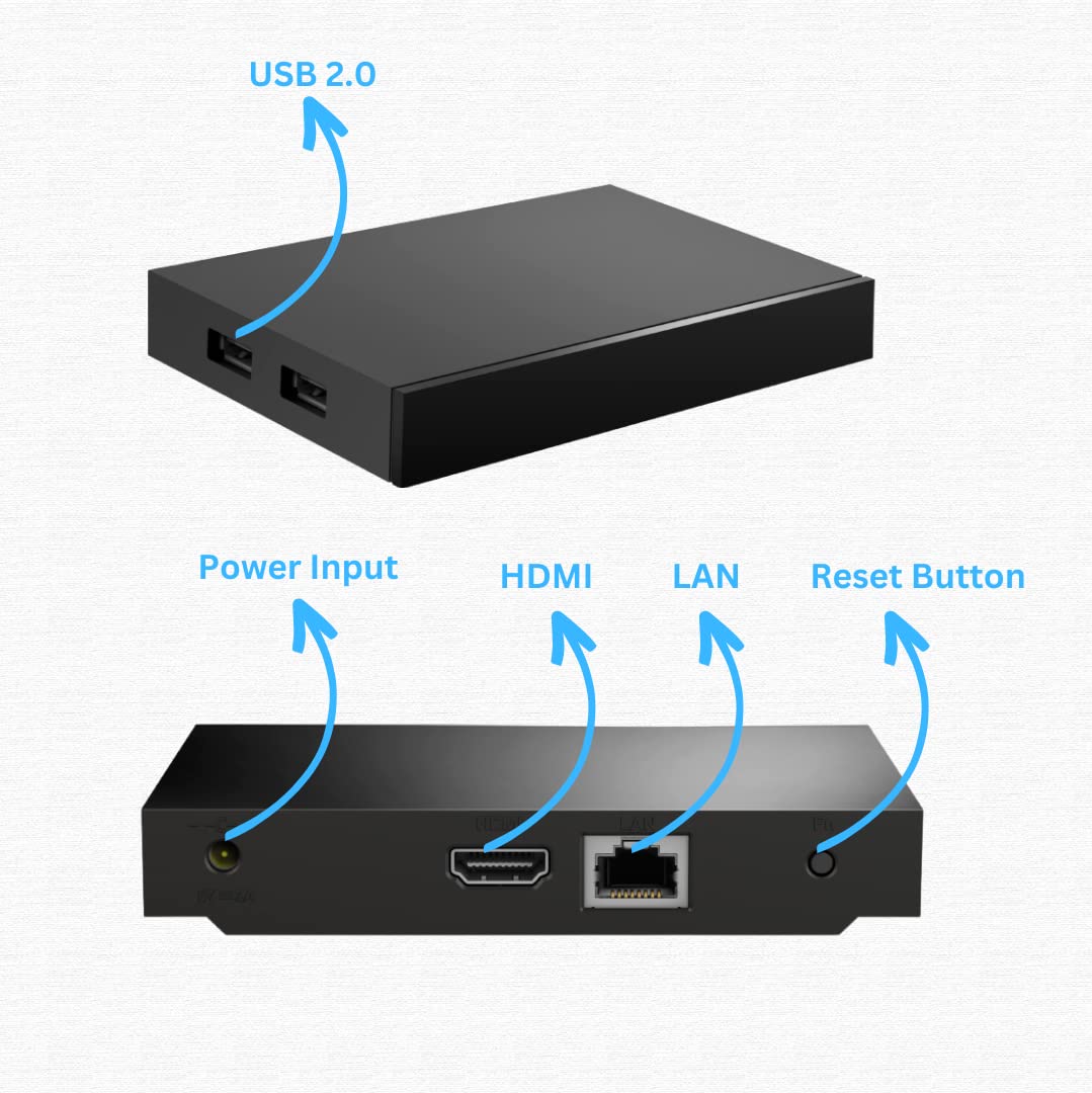 Raxxio MAG540w3 TV Set-Top Box - 4K HDR TV Streaming Device with Amlogic S905Y4 Chipset, 1GB DDR4 RAM, 4GB Flash Memory, Dolby Digital Plus, Linux 4.9, Dual-Band WiFi, USB 2.0, HDMI Cable and Remote
