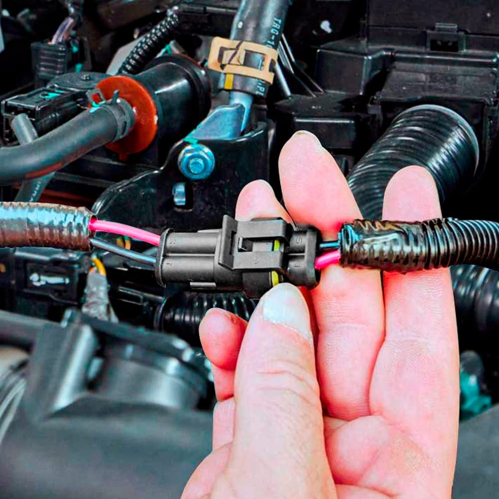 Amliber 798Pcs 50 Kits Waterproof Automotive Electrical Connector Terminals 1/2/3/4/5/6 Male&Female Pin Automotive Wire Connectors Kit for Car Motorcycle Marine 22-16 AWG