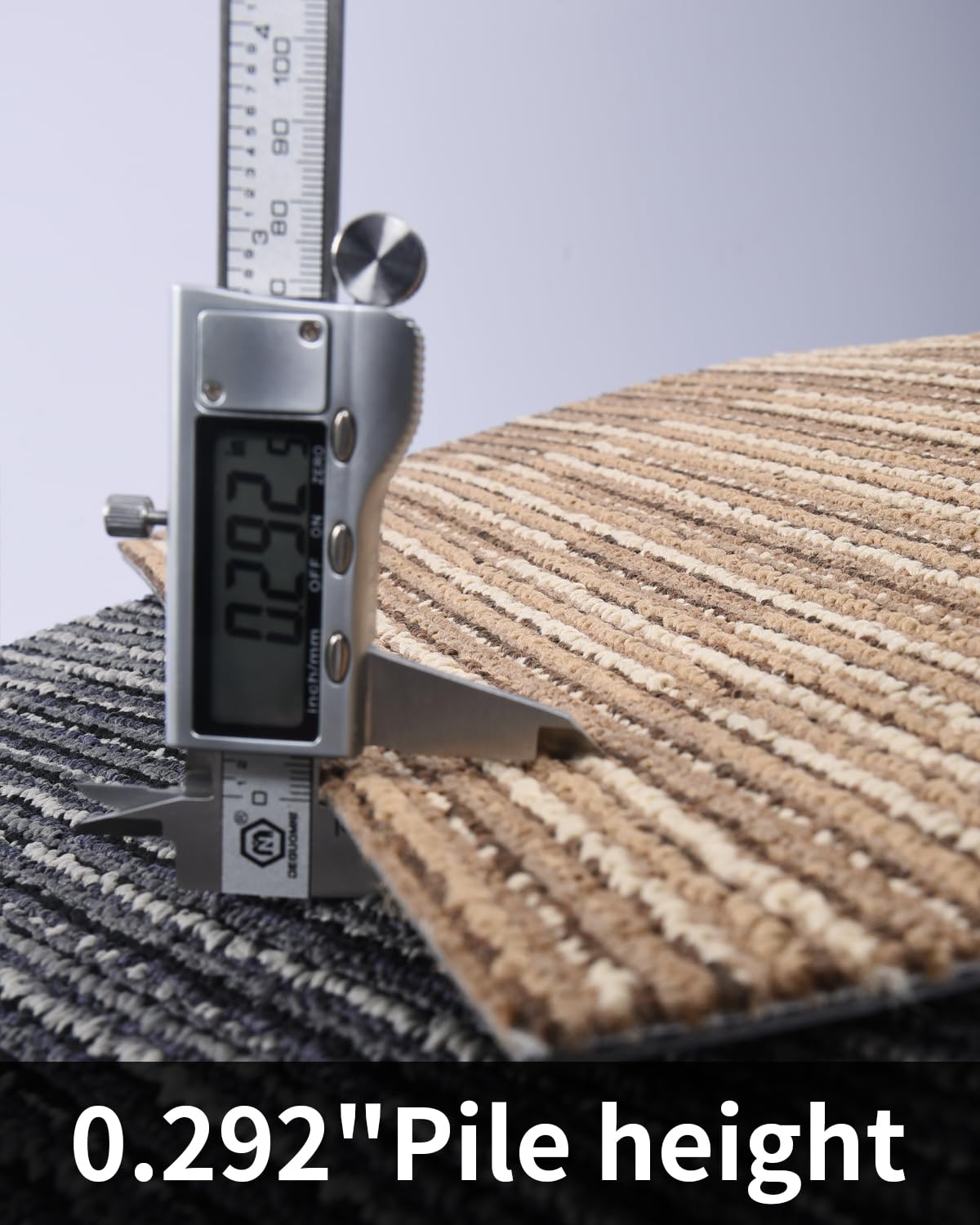 Rehert 12Tiles/32 sq Ft-Carpet Squares, Commercial Carpet Tiles, 0.27" Pile Height, Tiles Carpet, PVC Backing Non-Slip, 20" x 20" Berber (Loop Pile)
