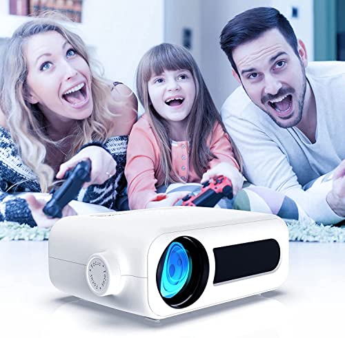 Mini Projector, 1080P HD Portable Projector Outdoor Home Theater Movie Projector with HDMI/USB/SD/AV for iOS/Android/Windows/PS5/Computer/TV (no WiFi)