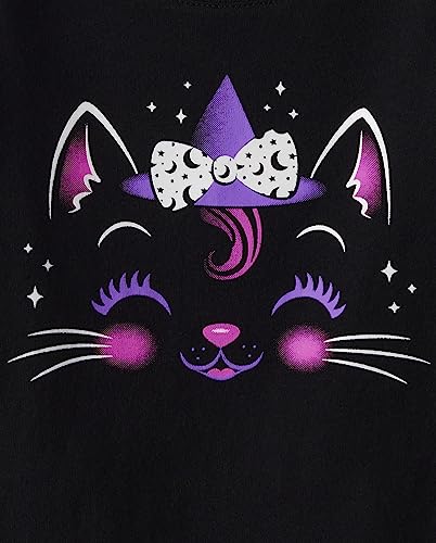 The Children's Place,and Toddler Halloween Short Sleeve Graphic T-Shirt,Black,2T