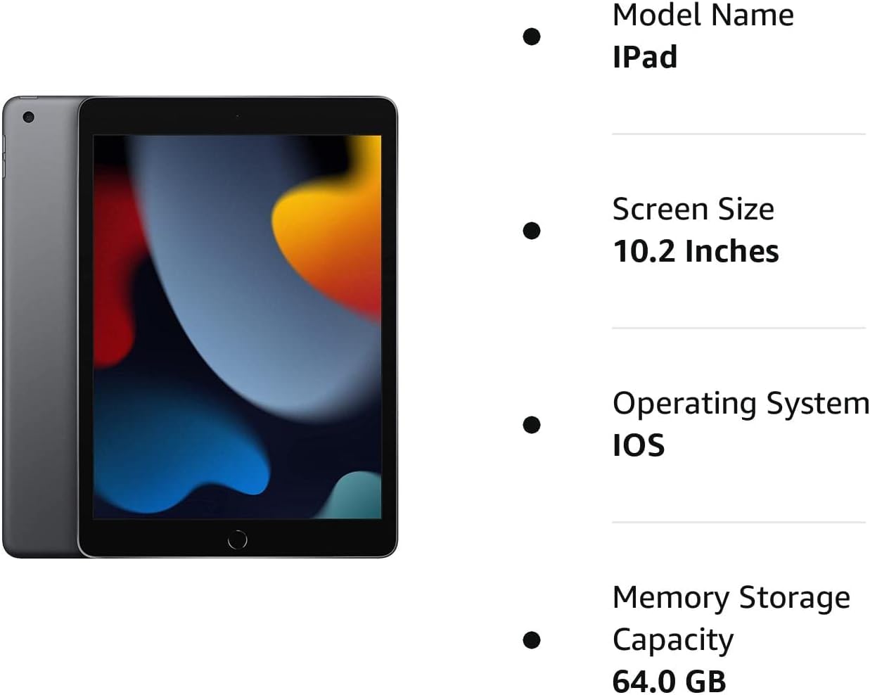 Apple 2021 iPad (10.2 inch, Wi-Fi, 64GB) - Space Gray (Renewed Premium)