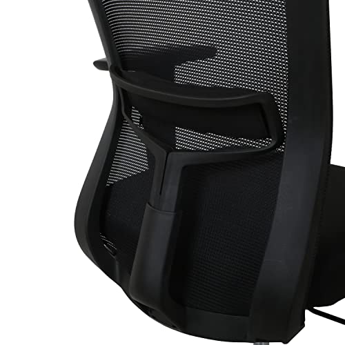 Home Ergonomic Office Chair Mesh Office Chair with Wheels,Office Desk Chair with Lumbar Support Armrest Executive Rolling Swivel Adjustable Height Mid Back Task Chair for Adults, Black