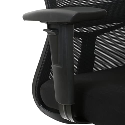 Home Ergonomic Office Chair Mesh Office Chair with Wheels,Office Desk Chair with Lumbar Support Armrest Executive Rolling Swivel Adjustable Height Mid Back Task Chair for Adults, Black