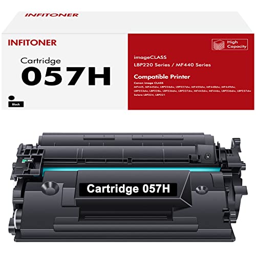 057HĀ 057 High Yield Toner Cartridge 057H BlackĀ 1-Pack Compatible Replacement forĀ Canon 057H Toner CartridgeĀ Color ImageCLASS MF445dw MF448dw MF449dw LBP226dw LBP227dw MF445 LBP220 Series Printer