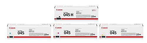 Canon 045 High Capacity Black Cartridge with Standard Capacity Cyan, Magenta and Yellow Cartridge Set LBP610 and Color imageCLASS MF630C Printers