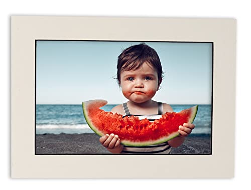 8.5x11 Precut White with Black Core Picture Matboard for 5.5x8.5 Picture - for Frames Measuring 8.5 x 11 Inches - Bevel Cut Matte to Display Art Measuring 5.5 x 8.5 Inches - Acid Free ONE MAT