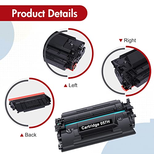 057H 057 High Yield Toner Cartridge 057H Black 1-Pack Compatible Replacement for Canon 057H Toner Cartridge Color ImageCLASS MF445dw MF448dw MF449dw LBP226dw LBP227dw MF445 LBP220 Series Printer