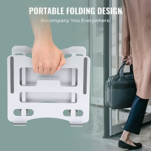 Laptop Stand,Foldable Height Lift Laptop Stand,Heat Dissipation,Ergonomic Design,Compatible with MacBook Air/Pro Dell HP XPS Lenovo Chromebook Ipad All Laptops 10-17'',Silver,F1-2