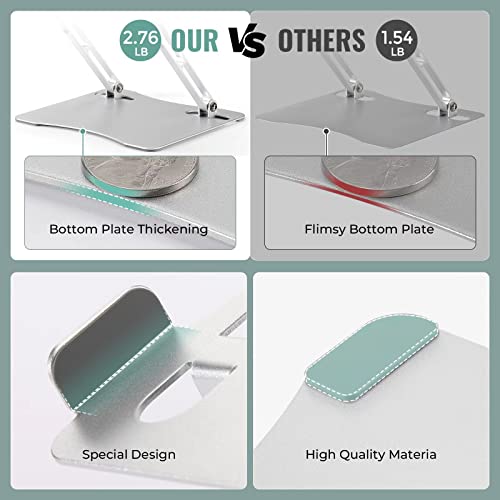 Laptop Stand,Foldable Height Lift Laptop Stand,Heat Dissipation,Ergonomic Design,Compatible with MacBook Air/Pro Dell HP XPS Lenovo Chromebook Ipad All Laptops 10-17'',Silver,F1-2
