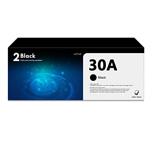 30A Black Toner Cartridge CF230A(2-Pack) - Uotyu Compatible 30A CF230A Black Toner Replacement for HP Pro M203dn M203dw M203d MFP M227sdn M227fdw M230sdn M230fdw M227fdn M227d Printer