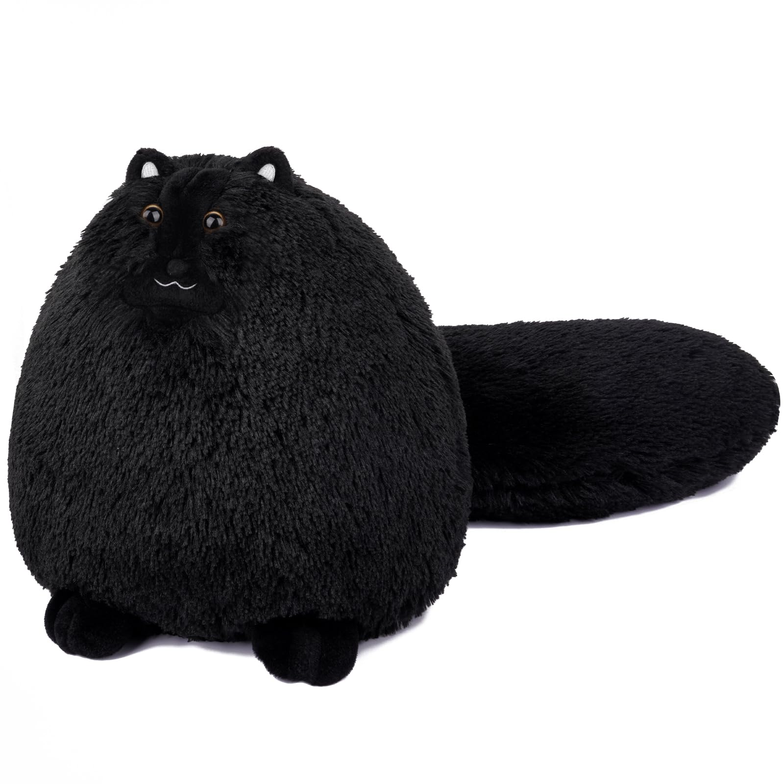 LMTGLDT Black Cat Weighted Stuffed Animals,14in Weighted Stuffed Animals for Kids, Black Cat Plush Pillow, Black Cat Plush Pillows Doll Decoration Birthdays Gift for Kids Girls Boys