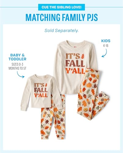 The Children's Place,Family Matching, Fall Harvest Pajama Sets, Cotton,H/T VANILLA,0-3 MONTHS