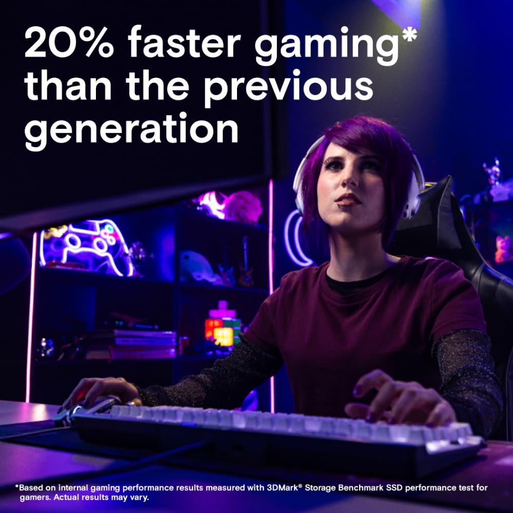 Crucial T700 1TB Gen5 NVMe M.2 SSD with Heatsink - Up to 11,700 MB/s - DirectStorage Enabled - CT1000T700SSD5 - Gaming, Photography, Video Editing & Design - Internal Solid State Drive