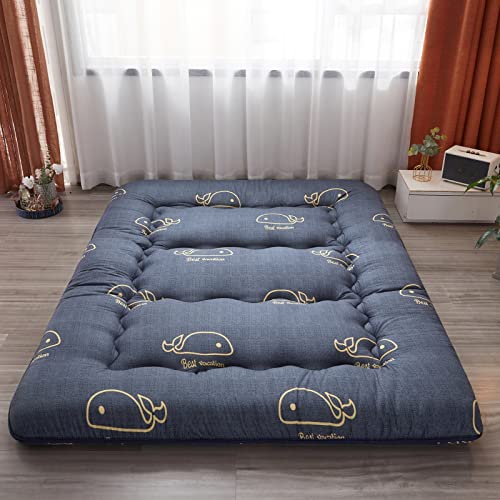 Heimorn Japanese Floor Mattress, Japanese Futon Mattress, Shikibuton Foldable & Portable Camping Mattress with Washable Cover, Whale Twin-XL