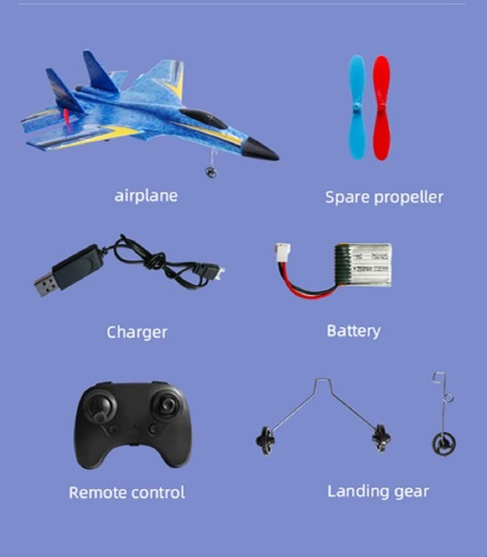 Aquard Duck RC Airplane - Multi-Directional Remote Control Plane with Smart Gyroscope, Anti-Collision Silicone Nose RC Plane, Long Battery RC Glider for Kids and Adults (Blue)