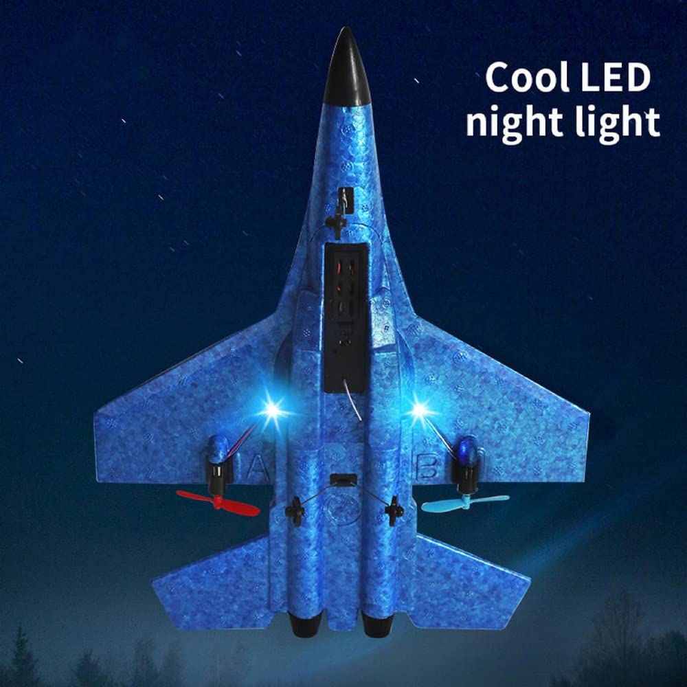 Aquard Duck RC Airplane - Multi-Directional Remote Control Plane with Smart Gyroscope, Anti-Collision Silicone Nose RC Plane, Long Battery RC Glider for Kids and Adults (Blue)