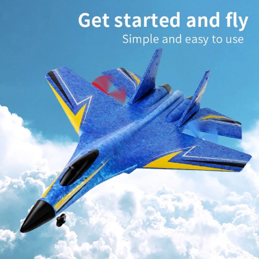 Aquard Duck RC Airplane - Multi-Directional Remote Control Plane with Smart Gyroscope, Anti-Collision Silicone Nose RC Plane, Long Battery RC Glider for Kids and Adults (Blue)