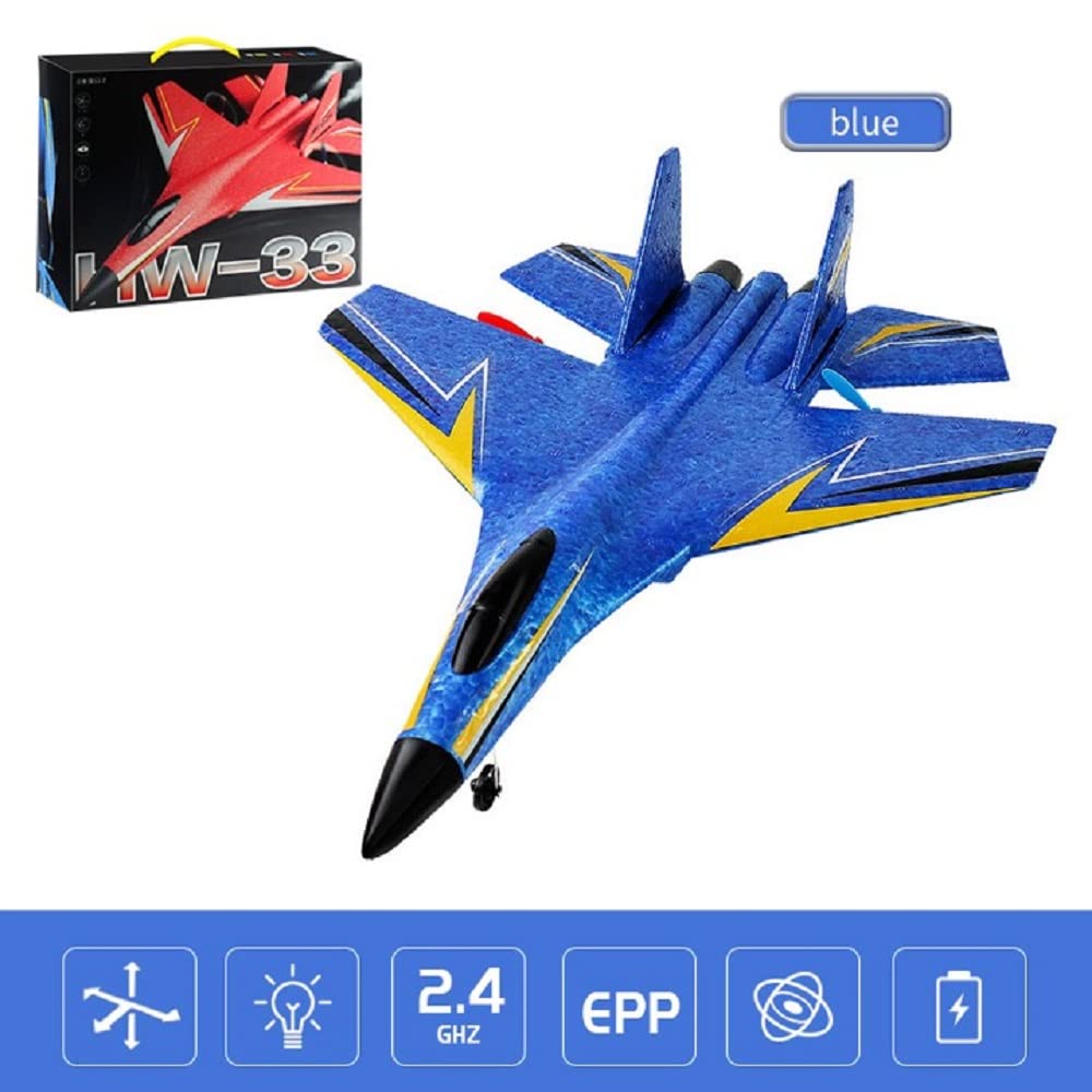 Aquard Duck RC Airplane - Multi-Directional Remote Control Plane with Smart Gyroscope, Anti-Collision Silicone Nose RC Plane, Long Battery RC Glider for Kids and Adults (Blue)