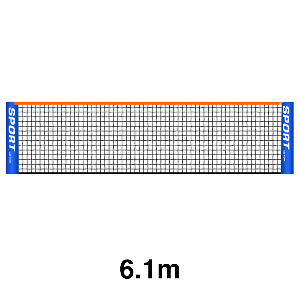 Fawcotu Tennis Net,Portable Badminton Pickleball Volleyball Net with Height Adjustable Foldable Shuttlecock Net Outdoor Training Net(Size:6.1m)(Size:6.1m)