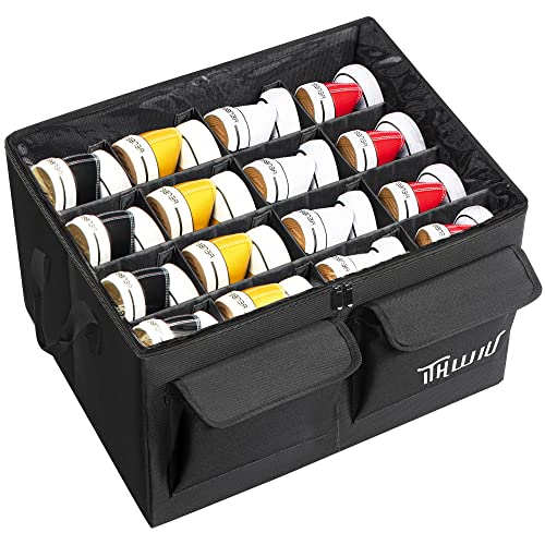 ITHWIU Shoe Storage Organizer for 16 Pairs of Shoes with Transparent Cover & Adjustable Dividers for Shoes, Blankets, Handbags, Linen, Clothing, Black