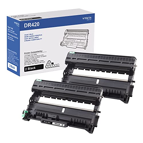 DR 420 Brother Drum Compatible Drum Unit Replacement for Brother DR420 Drum Unit Use with Brother HL-2270dw HL-2280dw MFC-7360n Drum MFC 7860dw Drum HL-2130 HL-2220 HL-2230 Printer(2 Black)