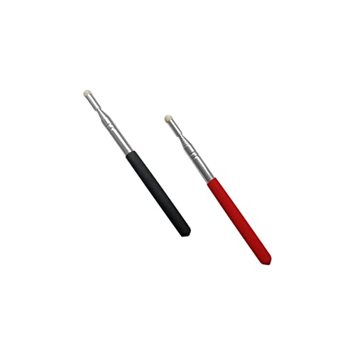 2 PcsTelescopic Teachers Pointer Stick, Extendable Teaching Pointer, Whiteboard Pointer with Felt Head for Teachers, Guides, Coach, Extends to 39''ļ¼Red and Blackļ¼