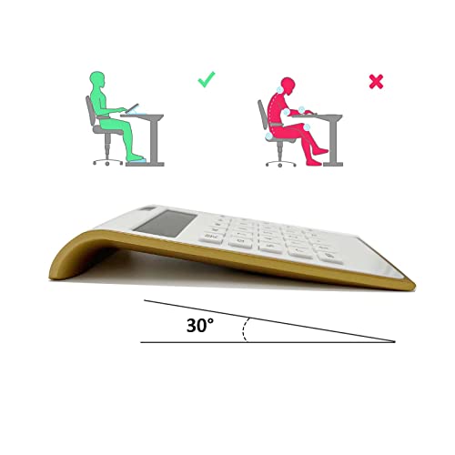 Calculators, Benkaim Gold Calculator Desk, Gold Office Desk Accessories, Standard Basic Desk Calculator with LCD 10-Digit Display, Office Supplies for Women (White)
