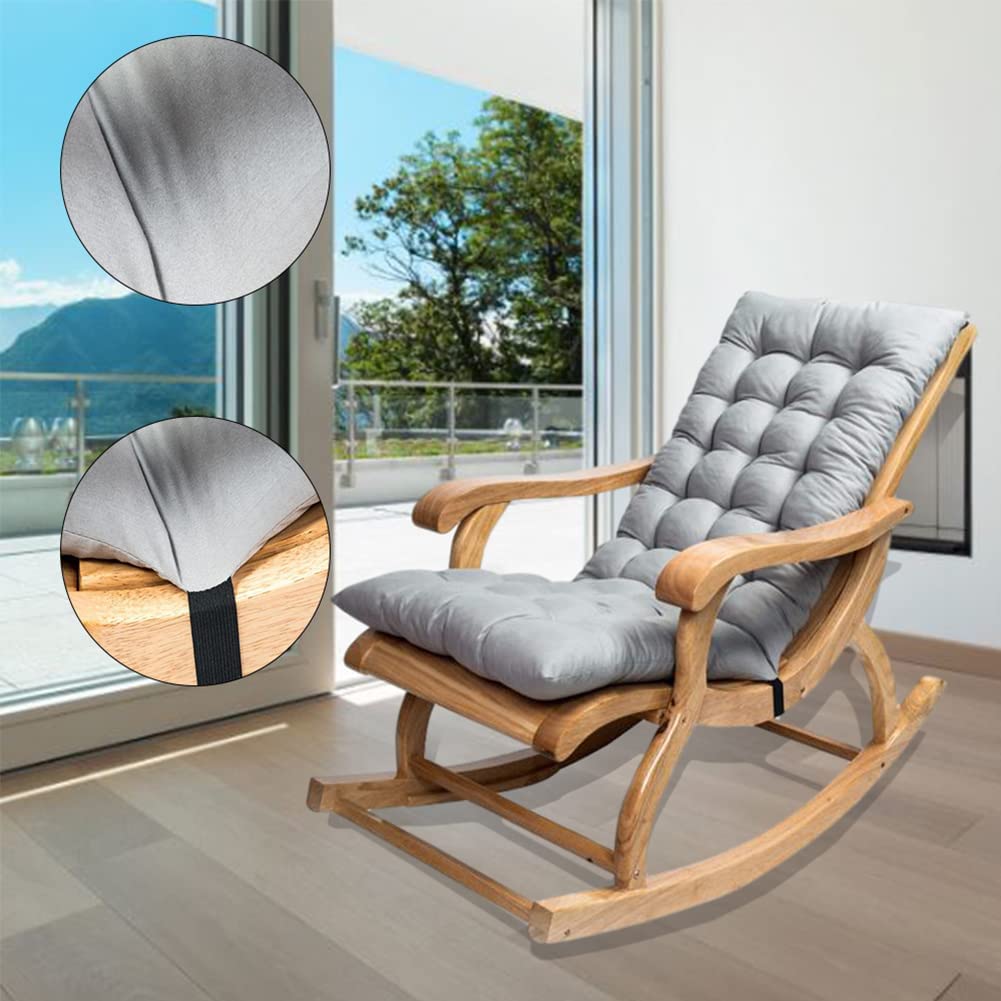 SPIOKLFD Sun Lounger Chair Cushions, 47-inch x 19.7-inch, Cotton, Expanded Polyethylene, Outdoor, Contemporary, Gray, Rectangular, Washable, Durable, Breathable, Soft