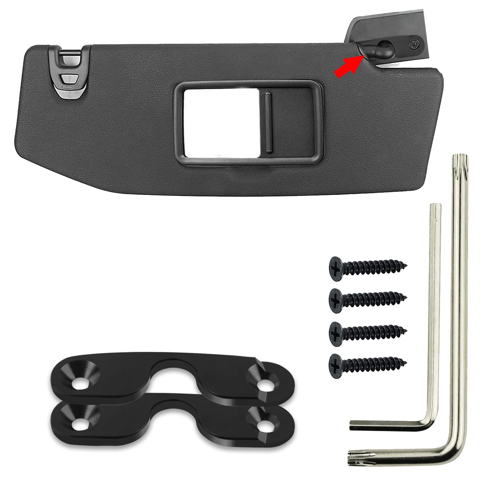 Sun Visor Repair kit for Jeep Wrangler, Heavy Duty Sun Visor Clips for Jeep Gladiator Accessories Inner Sun Visor Clips Compatible with Jeep Wrangler JK 2018/ Wrangler 2018-2022/ Gladiator 2020-2022