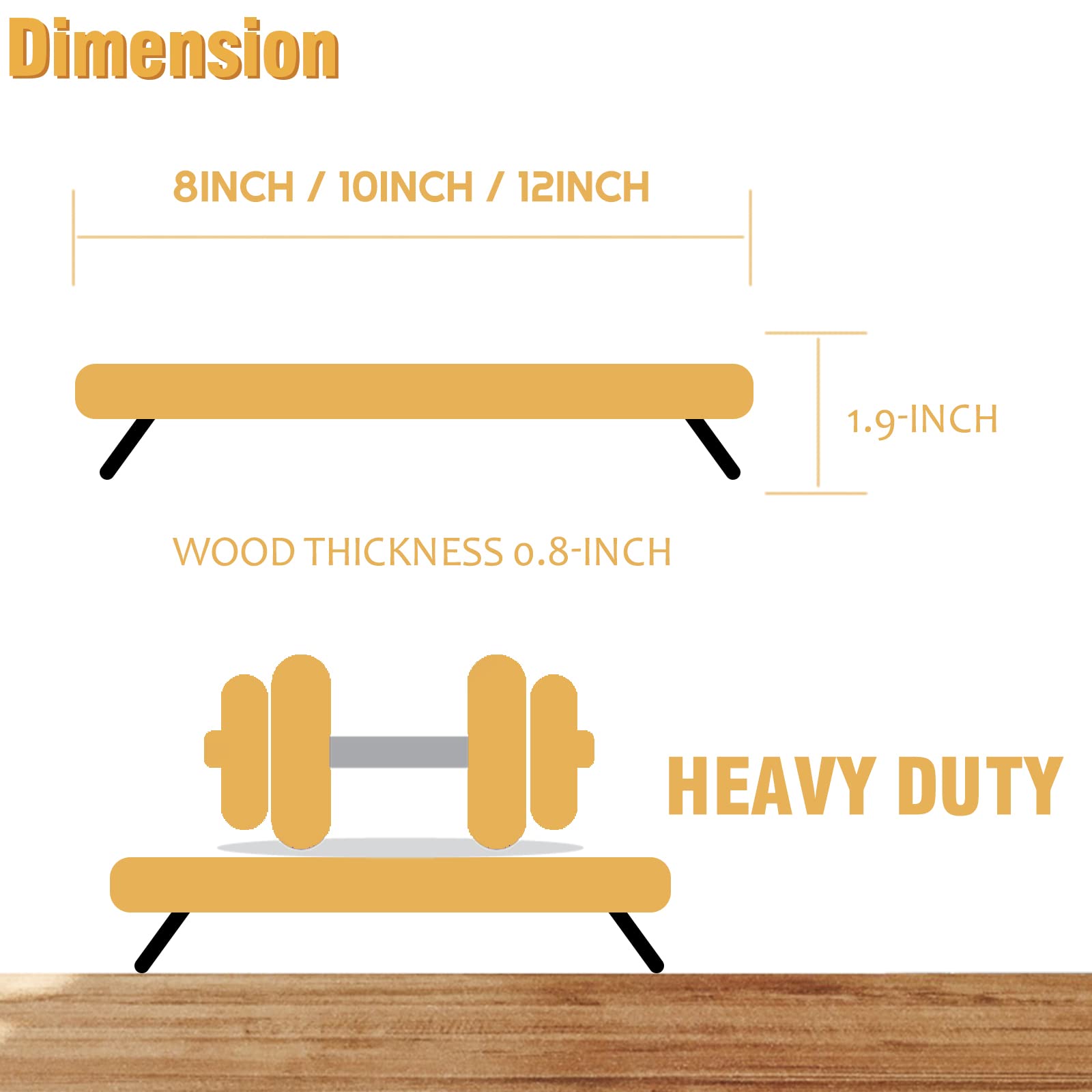 WILDMOS Decorative Round Wood Riser for Display,Pedestal Tray for Home or Kitchen and Bathroom Countertop Organizer,Farmhouse Kitchen Counter Decor Tray. (10-inch)