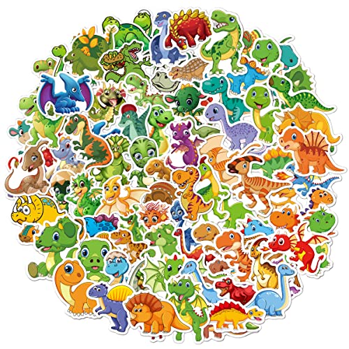 Dinosaur Sticker for Water Bottles, 100PCS Cute Vinyl Stickers for School Students Classroom,Phone/Laptop/Luggage/Stationery Boxes