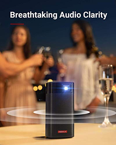 Anker Nebula Apollo, Wi-Fi Mini Projector, 200 ANSI Lumen Portable Projector, 6W Speaker, Movie Projector, 100 Inch Picture, 4-Hour Video Playtime, Outdoor Projector—Watch Anywhere (Renewed)