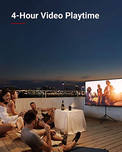 Anker Nebula Apollo, Wi-Fi Mini Projector, 200 ANSI Lumen Portable Projector, 6W Speaker, Movie Projector, 100 Inch Picture, 4-Hour Video Playtime, Outdoor Projector—Watch Anywhere (Renewed)