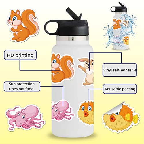 Dinosaur Sticker for Water Bottles, 100PCS Cute Vinyl Stickers for School Students Classroom,Phone/Laptop/Luggage/Stationery Boxes