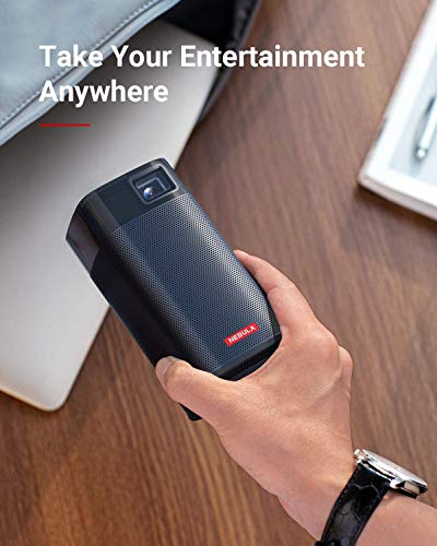 Anker Nebula Apollo, Wi-Fi Mini Projector, 200 ANSI Lumen Portable Projector, 6W Speaker, Movie Projector, 100 Inch Picture, 4-Hour Video Playtime, Outdoor Projector—Watch Anywhere (Renewed)