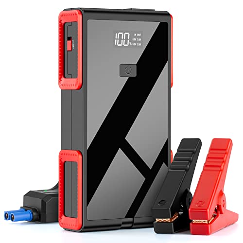 Veama Jump Starter, 4500A Peak Car Jump Starter Battery Pack for Up to 9L Gas or 7L Diesel Engines,Safe 12V Portable Battery Starter Power Pack with Full Screen & LED Light