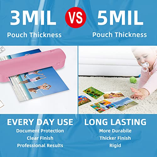 Uinkit Thermal Laminating Pouches 3mil Laminating Sheets 4.3x6.3 inches for Sealed 4x6 Photo Card Documents, Glossy Clear Laminator Pouch Rounded Corner 120Pack