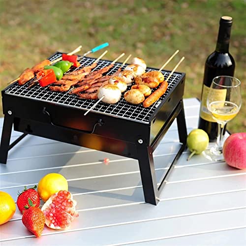 BBQ Grill Outdoor Gas grill 2pcs Charcoal grill, a portable, lightweight and compact folding tool, is used for outdoor barbecues, cooking, camping, picnics and parties.