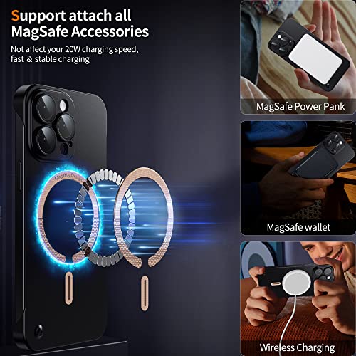 Hoerrye Magnetic Slim Fit Case for iPhone 14 Pro Max Ultra Thin Case Black